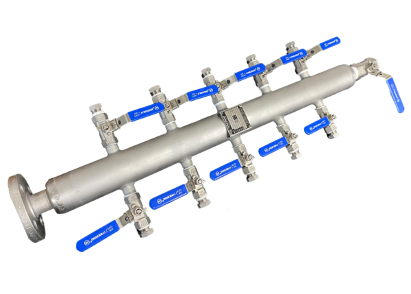 What is the purpose of a condensate pot in an industrial plant?